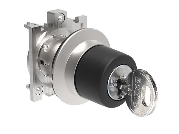 . KEYED SEL. FLAT METAL 3 POS. MAINT. CENTRE KEY REM. 458A